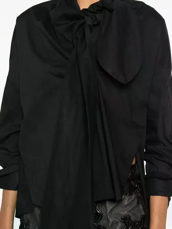 PSOPHIA Pussy-bow Long-sleeve Blouse