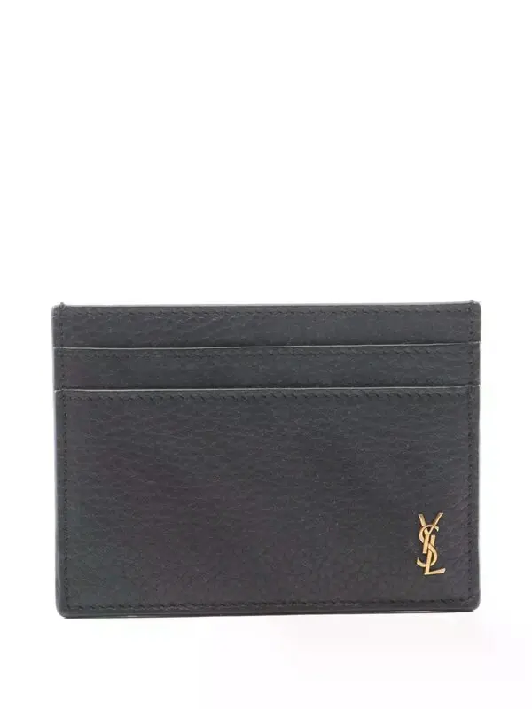Saint Laurent 2020s Tiny Cassandra Grained-leather Card Case - Black