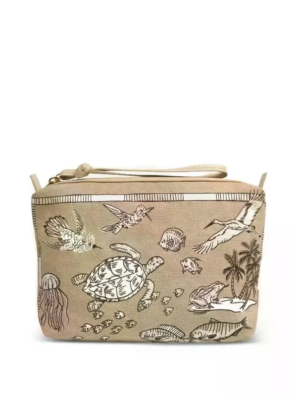 INOUI EDITIONS Animal Print Cotton Clutch - Neutrals