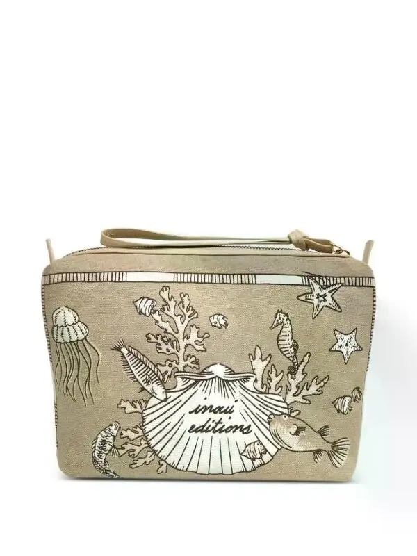 INOUI EDITIONS Animal Print Cotton Clutch