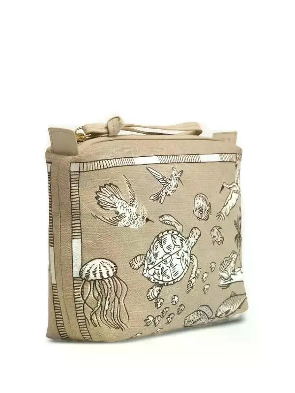 INOUI EDITIONS Animal Print Cotton Clutch