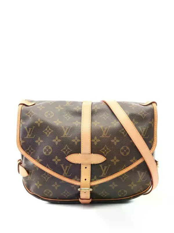 LOUIS VUITTON Monogram Saumur Mm Shoulder Bag - Brown