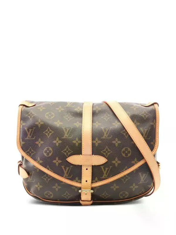 LOUIS VUITTON Monogram Saumur Mm Shoulder Bag - Brown