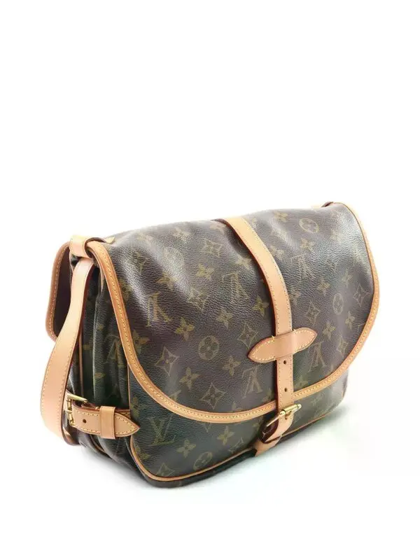 LOUIS VUITTON Monogram Saumur Mm Shoulder Bag - Brown