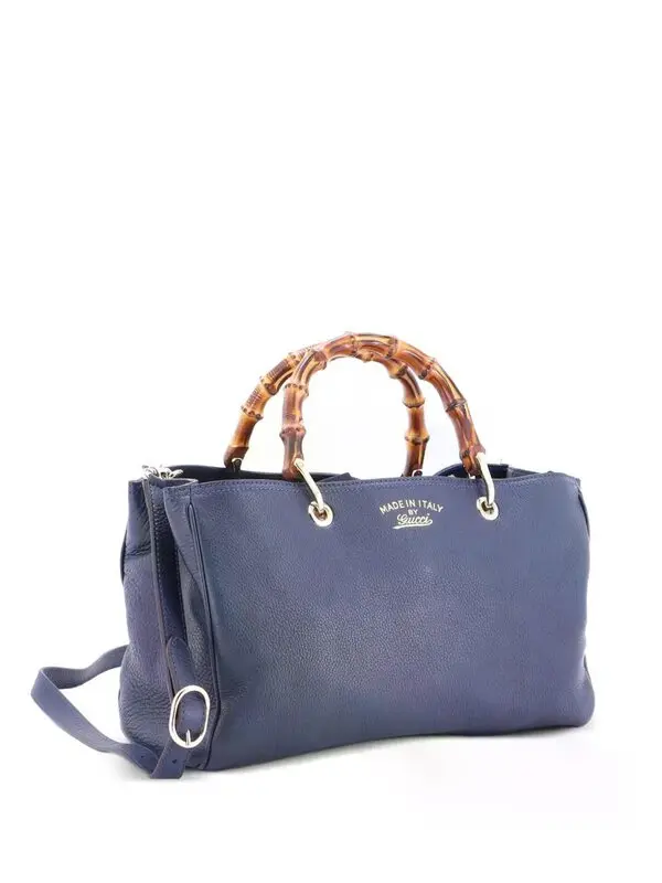 Gucci Bamboo Shopper Medium Tote Bag - Blue