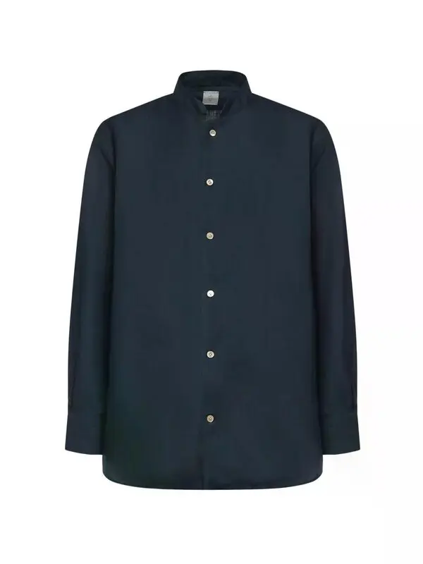 Eleventy Mandarin-collar Long-sleeve Shirt