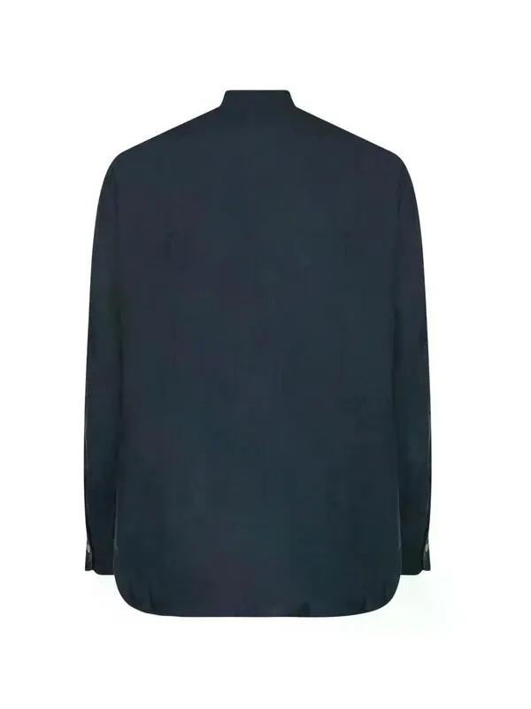 Eleventy Mandarin-collar Long-sleeve Shirt