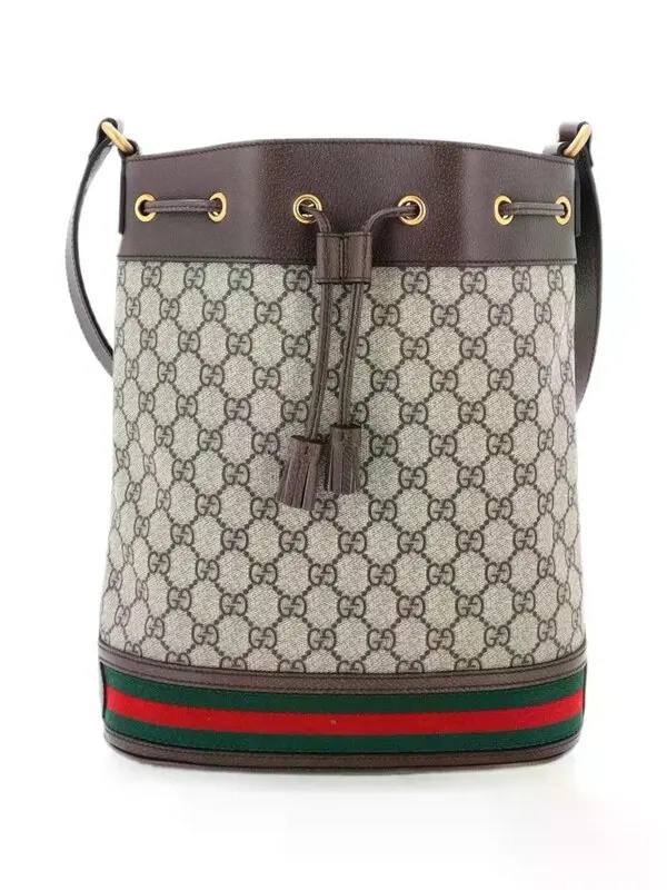 Gucci Ophidia Gg Coated Canvas Medium Bucket Bag