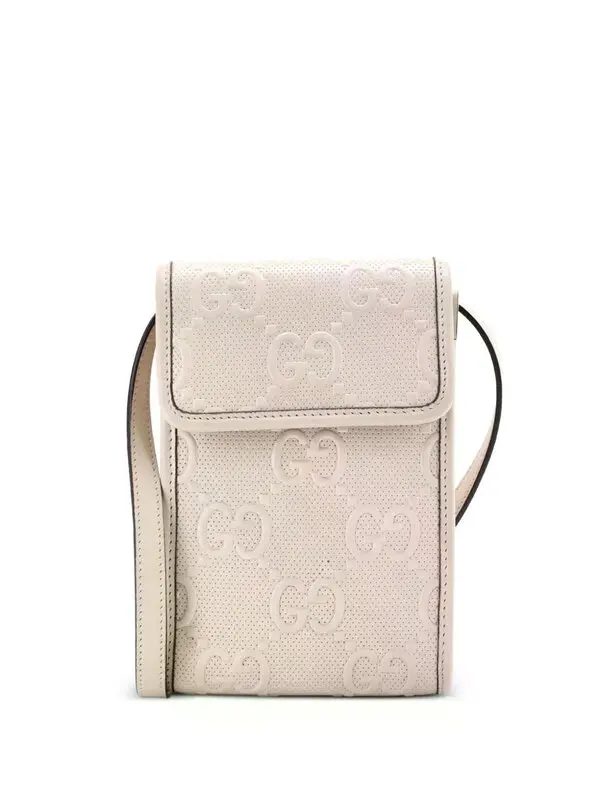 Gucci Gg Embossed Perforated Leather Mini Crossbody Bag
