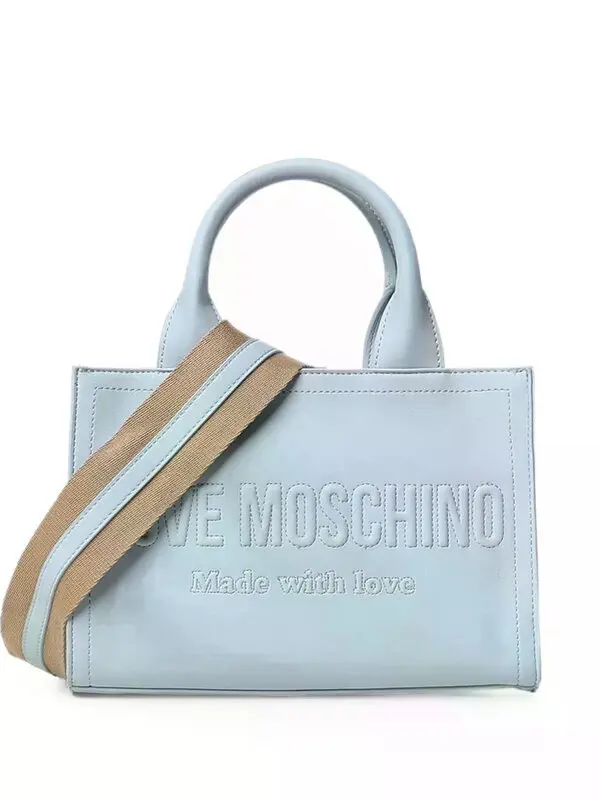Moschino Logo Embossed Tote Bag