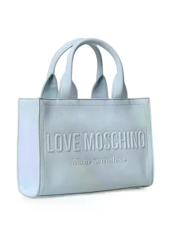 Moschino Logo Embossed Tote Bag