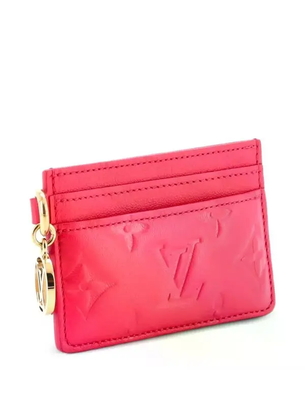 LOUIS VUITTON Coussin Monogram Embossed Lambskin Card Holder