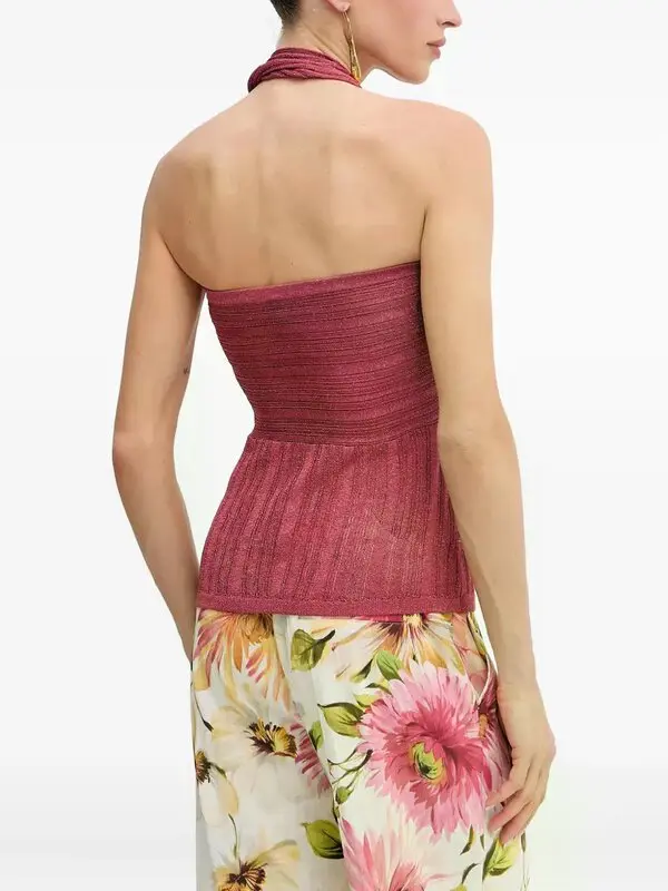 Guess Gia Ribbed Halterneck Top