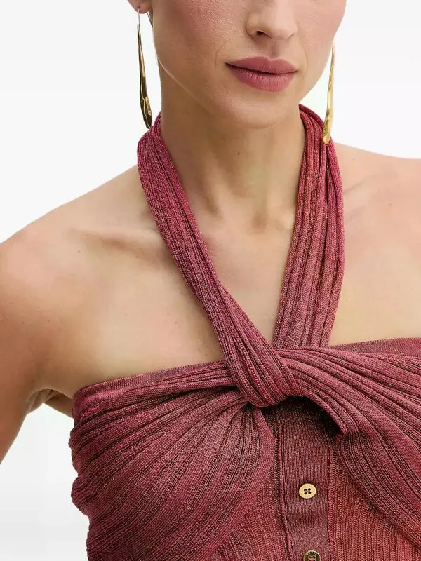 Guess Gia Ribbed Halterneck Top