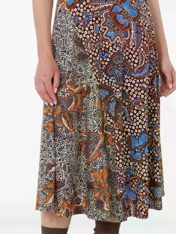 Max Mara Floral Print Midi Dress