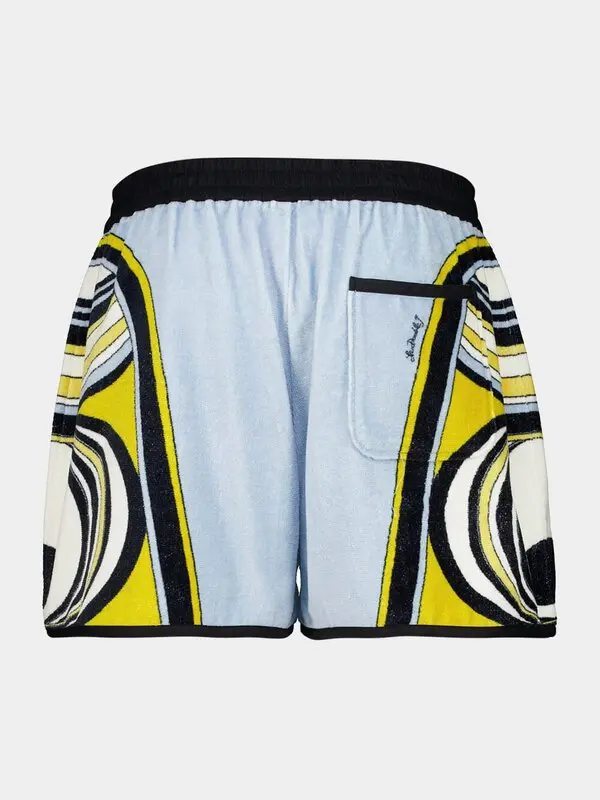 La DoubleJ Peony Placée Terry Cotton Shorts