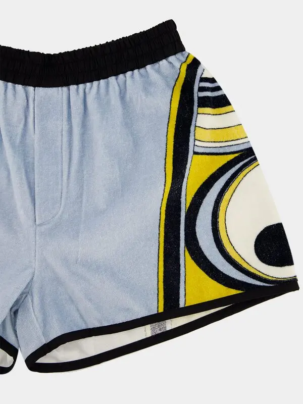 La DoubleJ Peony Placée Terry Cotton Shorts