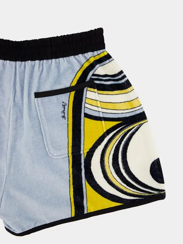 La DoubleJ Peony Placée Terry Cotton Shorts