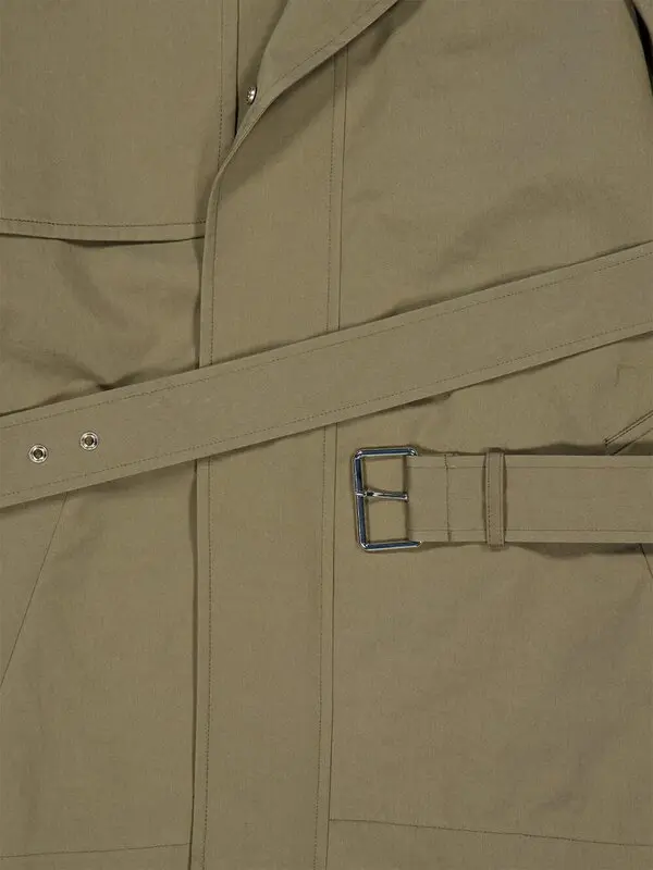 FRAME Short Field Trench Coat - Green