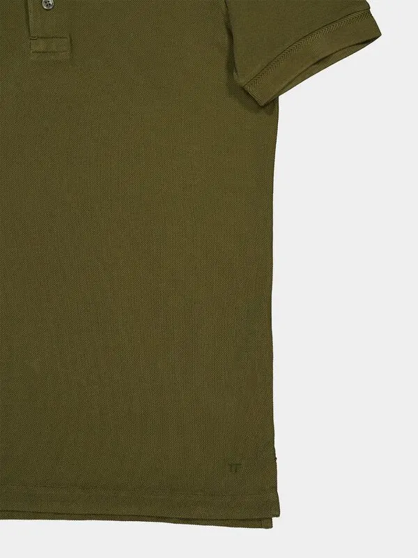 TOM FORD Teak Piquet Polo Shirt - Green