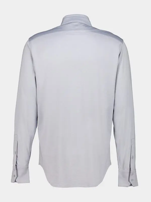 TOM FORD Light Charcoal Silk-cotton Shirt - Grey