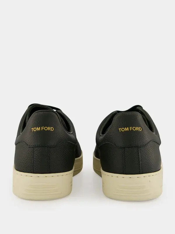 TOM FORD Warwick Perforated Leather Lace-up Sneakers - Green
