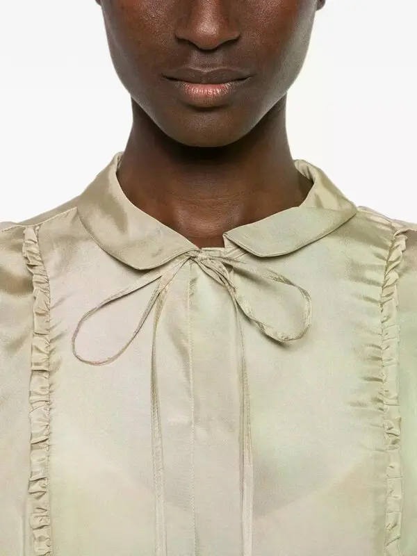 N°21 Ruffled Bow-fastening Top