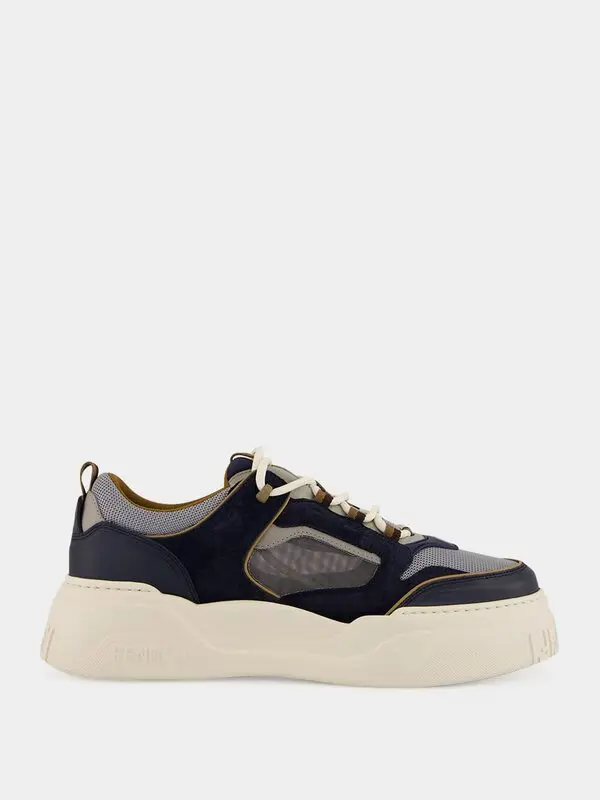 Fendi Force Technical Fabric And Suede Trainers