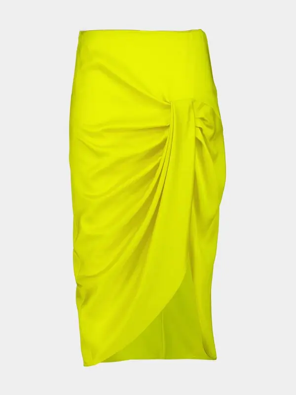 Stella McCartney Draped Midi Skirt - Yellow