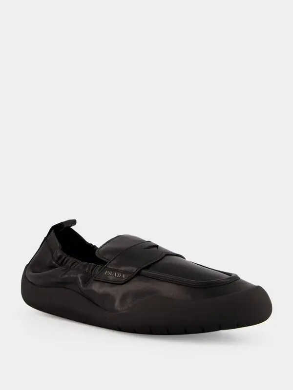 Prada Speedrock Leather Loafers - Black