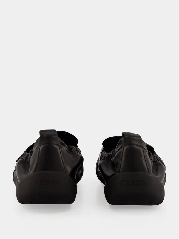 Prada Speedrock Leather Loafers - Black