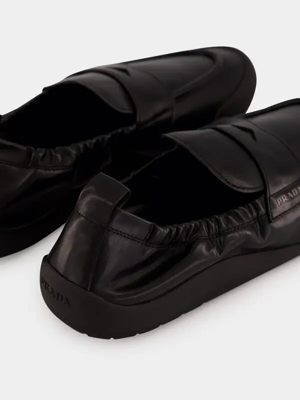 Prada Speedrock Leather Loafers - Black