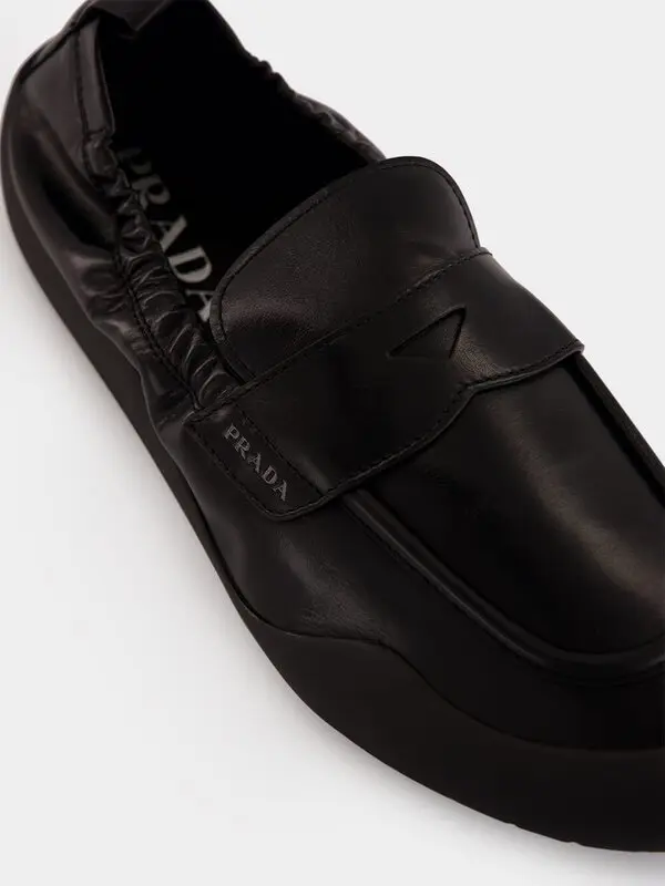 Prada Speedrock Leather Loafers - Black