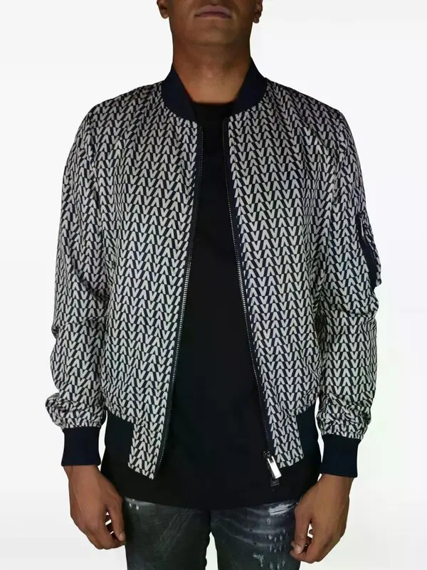 Valentino Garavani Logo Print Bomber Jacket