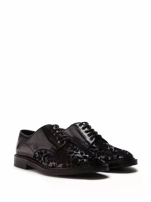 Dolce & Gabbana Jacquard Print Derby Shoes