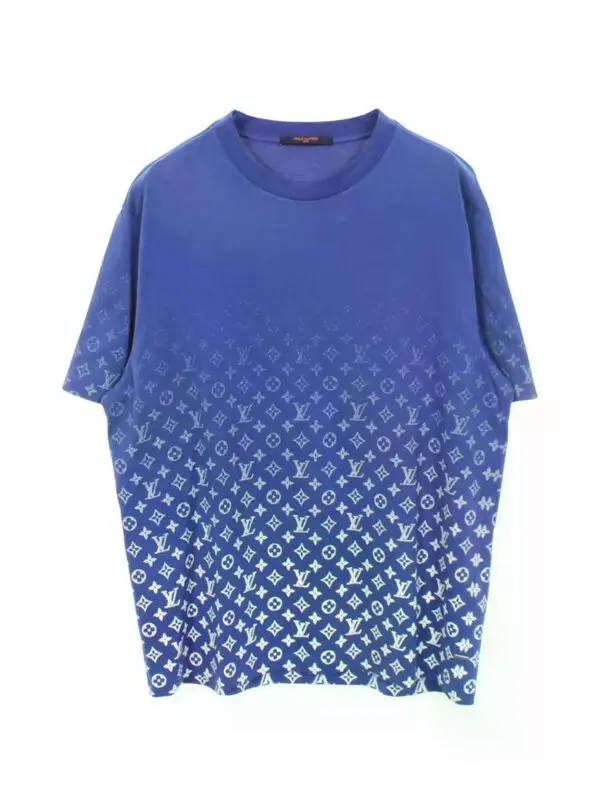 LOUIS VUITTON 2000s Monogram Gradient Cotton T-shirt - Blue