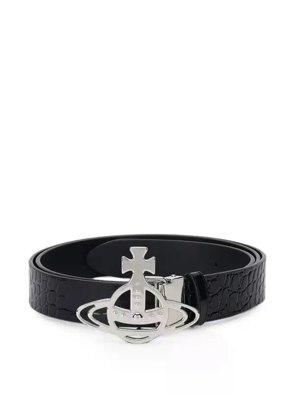 VIVIENNE WESTWOOD Croc-effect Belt - Black