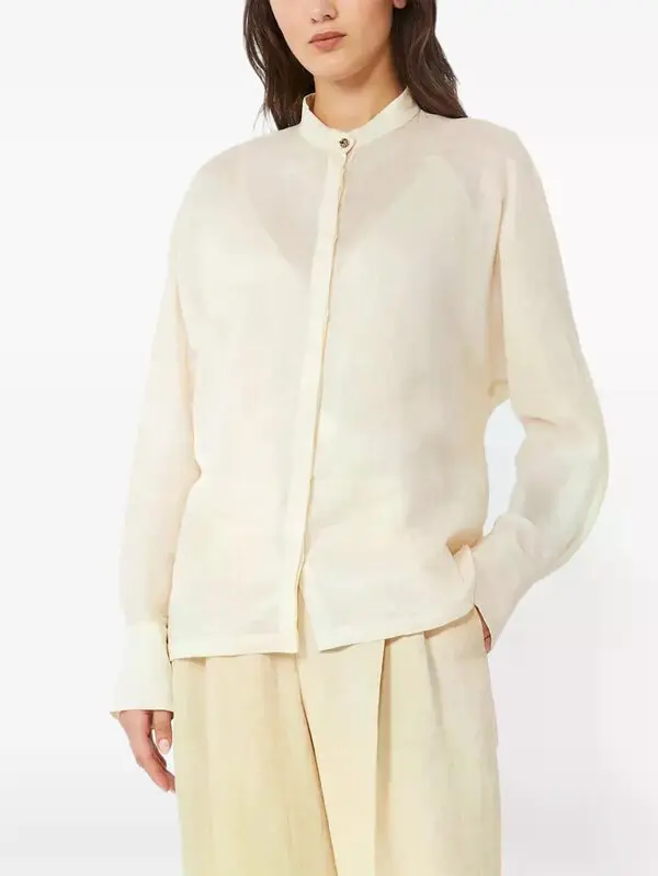 Max Mara Band Collar Shirt - Neutrals