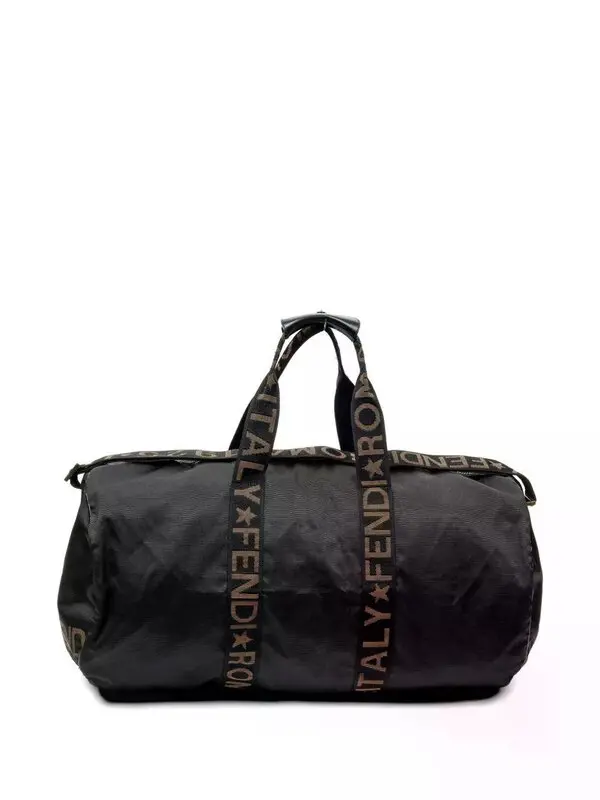 Fendi Logo-tape Duffle Bag - Black