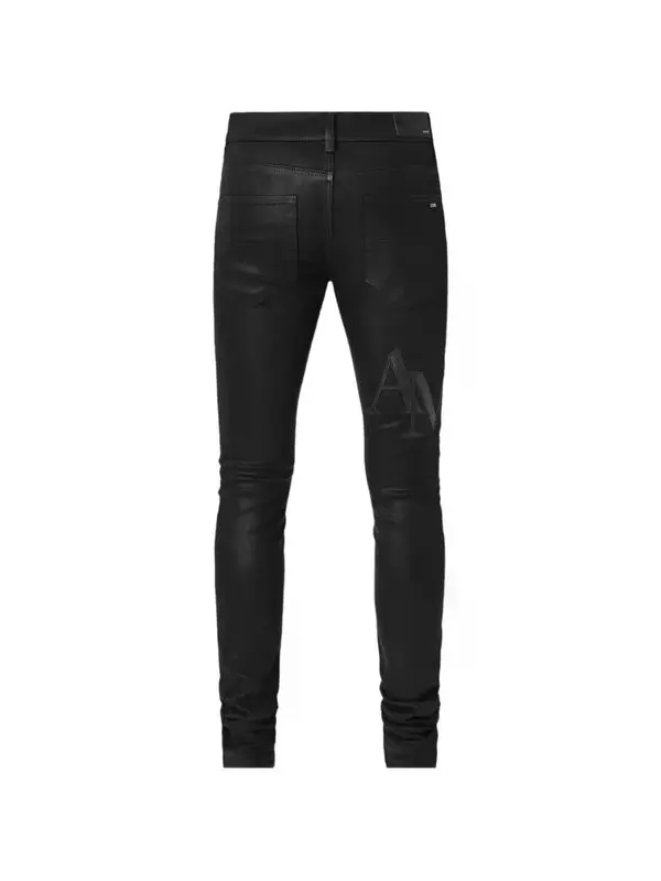Amiri Logo-patch Waxed Jeans