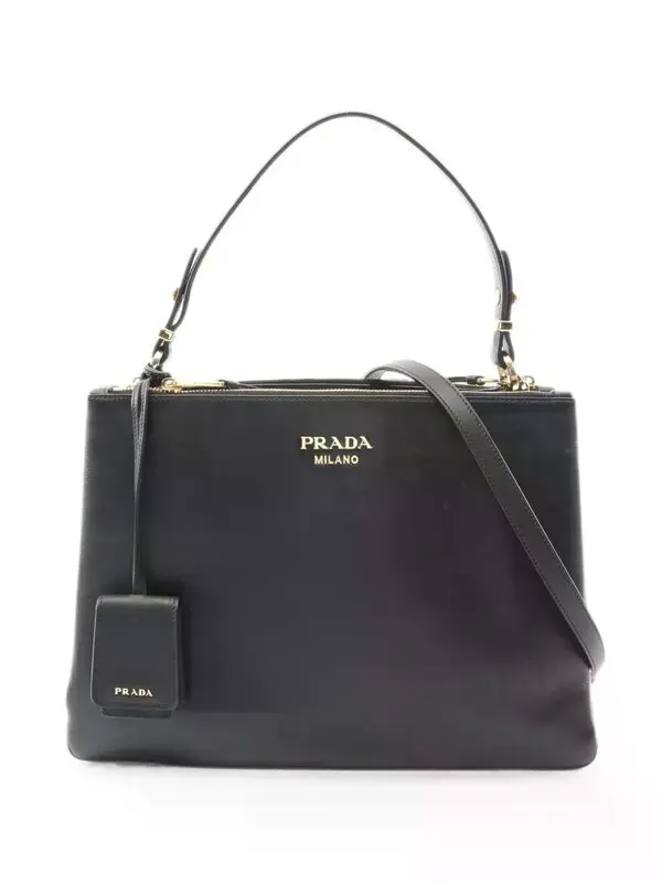 Prada Leather Tote Bag - Black