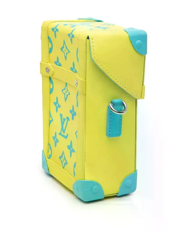 LOUIS VUITTON Monogram Taurillon Vertical Trunk Wearable Wallet Crossbody Bag - Yellow