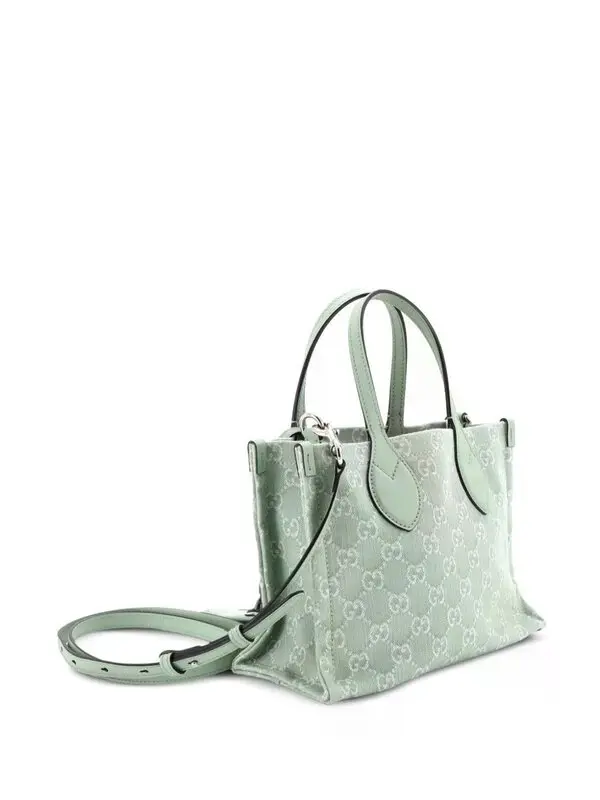 Gucci Ophidia Gg Denim Medium Tote Bag