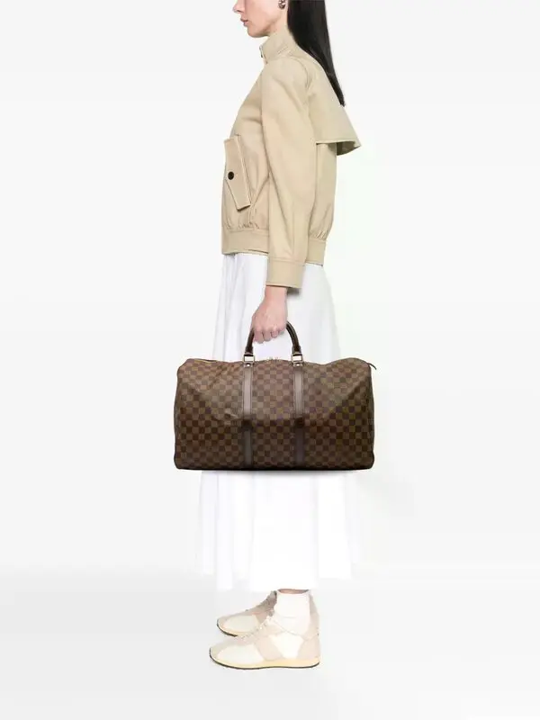 LOUIS VUITTON Damier Ebene Keepall 50 Travel Bag