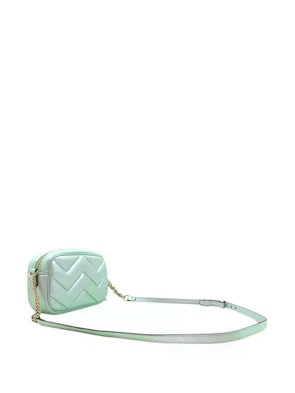 Gucci Small Gg Marmont Matelassé Iridescent Nappa Crossbody Bag - Green