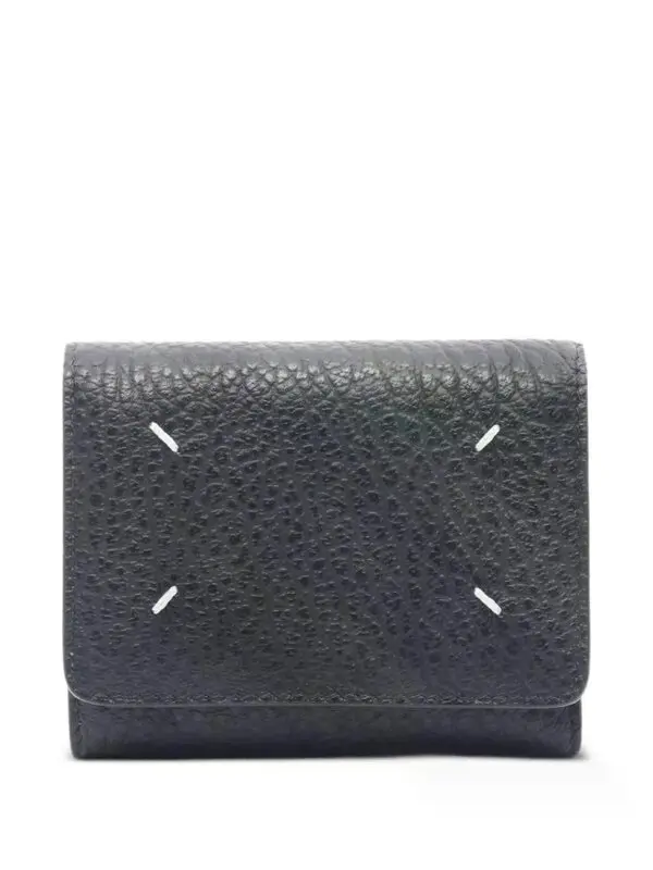 MAISON MARGIELA 2020s Four Stitch Trifold Wallet - Black