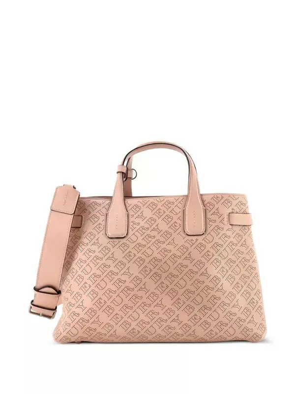 Burberry Banner Nm Perforated Leather Medium Tote Bag