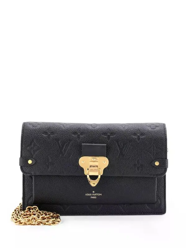 LOUIS VUITTON Vavin Chain Wallet Nm Monogram Empreinte Leather Crossbody Bag - Black