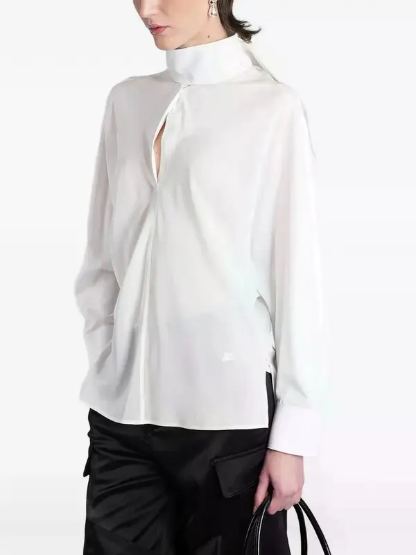 COURREGES High Neck Cut-out Blouse