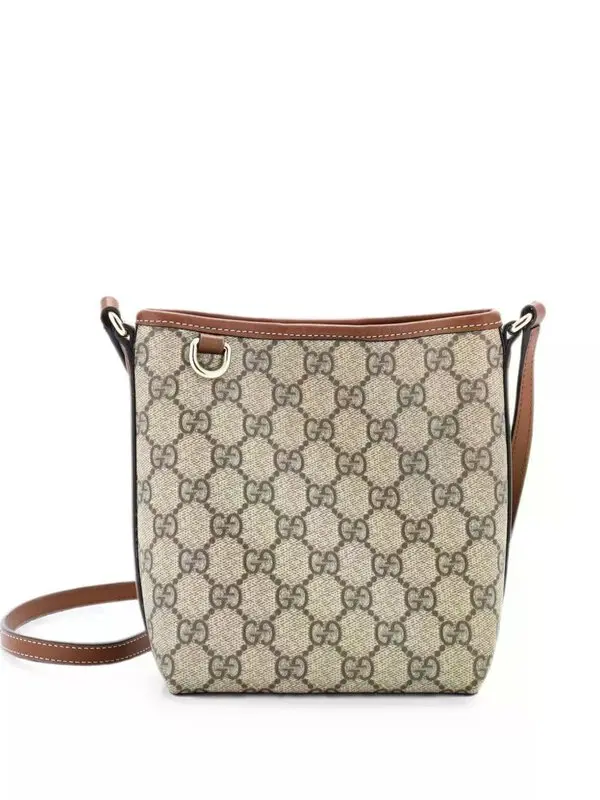 Gucci Gg Emblem Gg Coated Canvas Nano Bucket Bag
